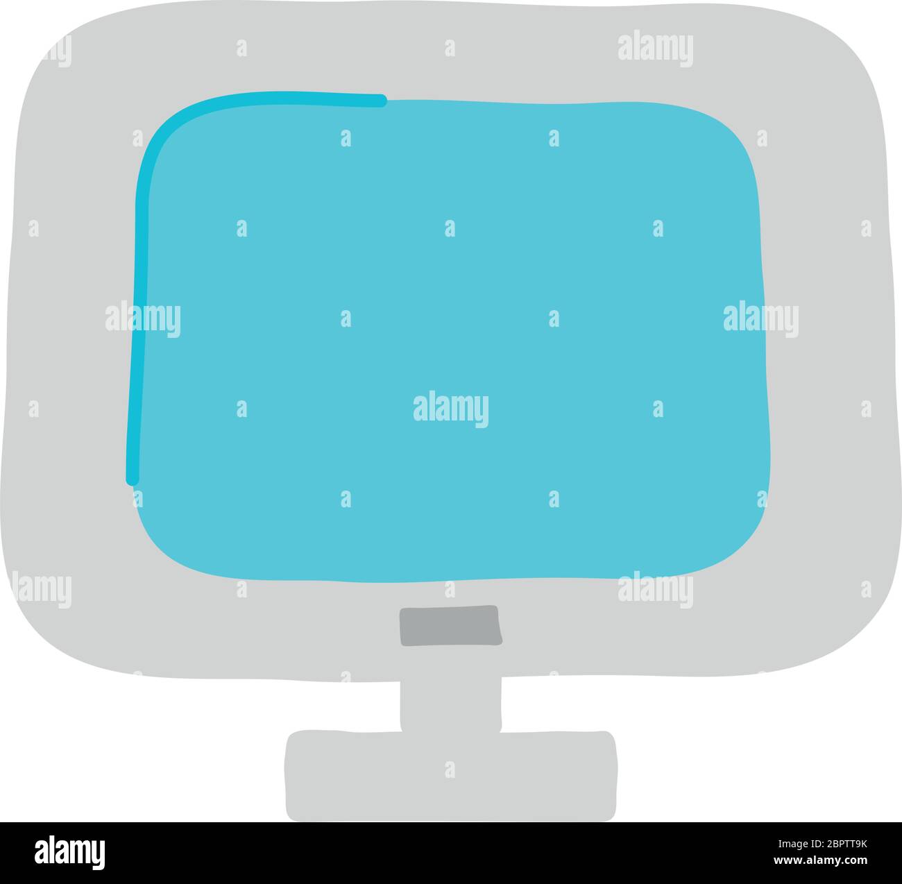 computer icon over white background, flat style, vector illustration ...