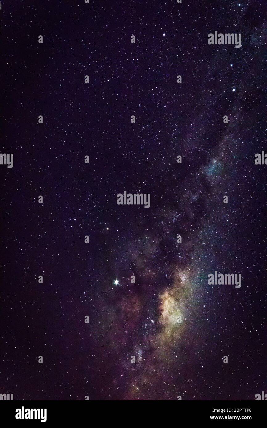 Starry purple view of the milkyway Stock Photo - Alamy