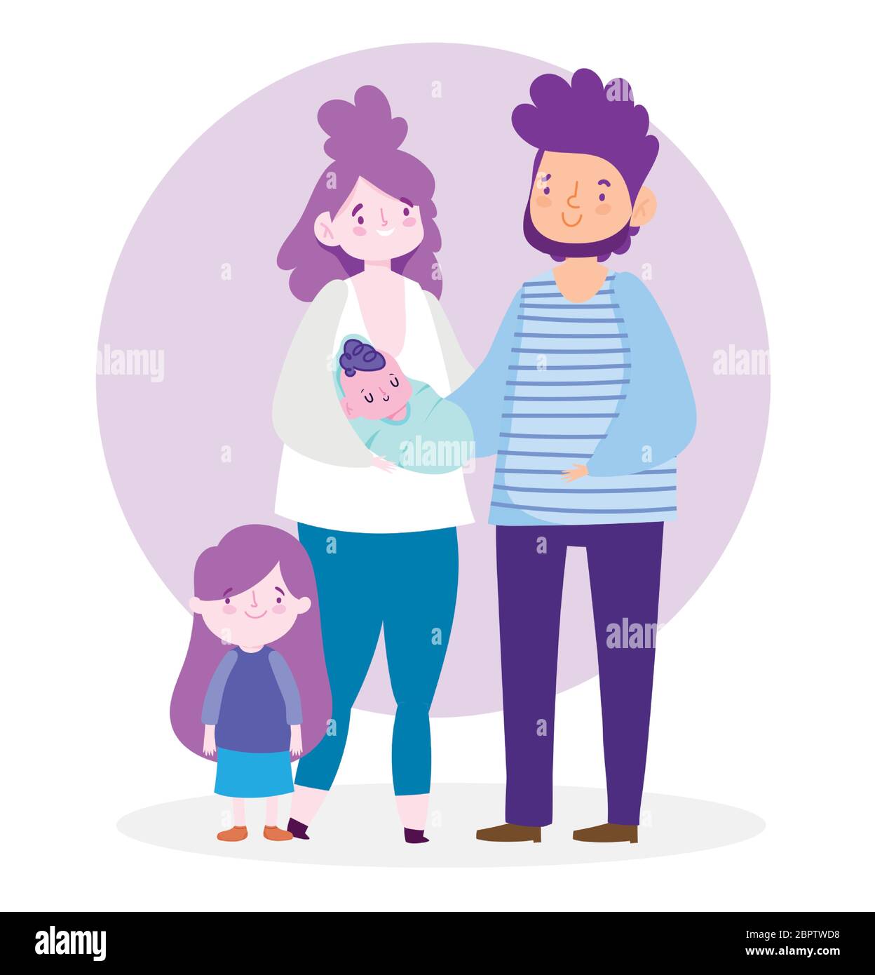 Mother father baby and daughter design, Family relationship and ...