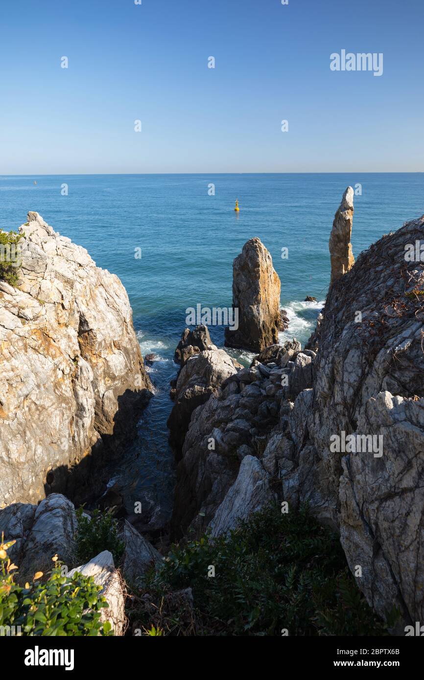 Sea landscape with beautiful natural rocks. East Sea Gangwon-do, Korea ...