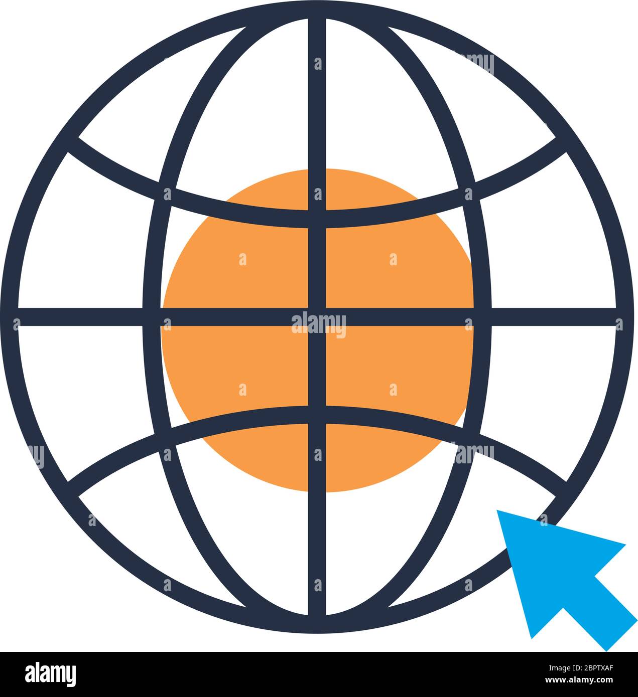sphere browser with mouse arrow fill style Stock Vector Image & Art - Alamy