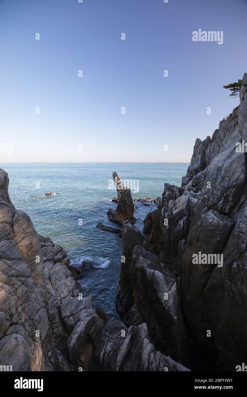 Sea landscape with beautiful natural rocks. East Sea Gangwon-do, Korea ...