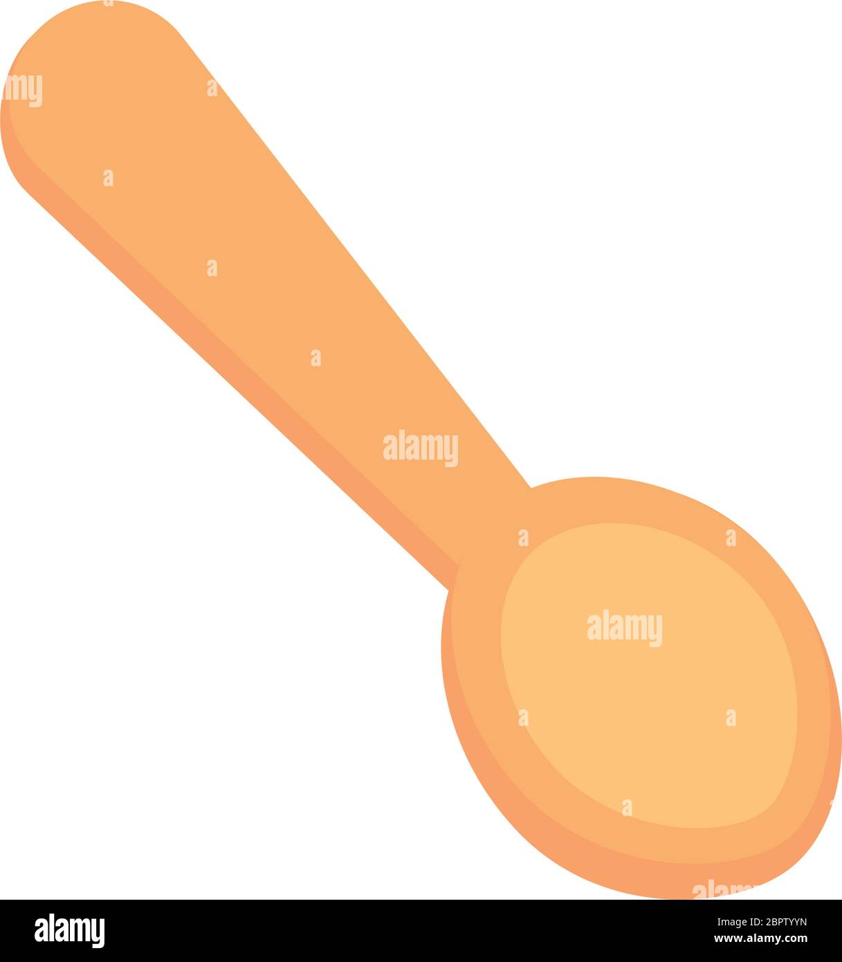 little spoon icon over white background, flat style, vector ...