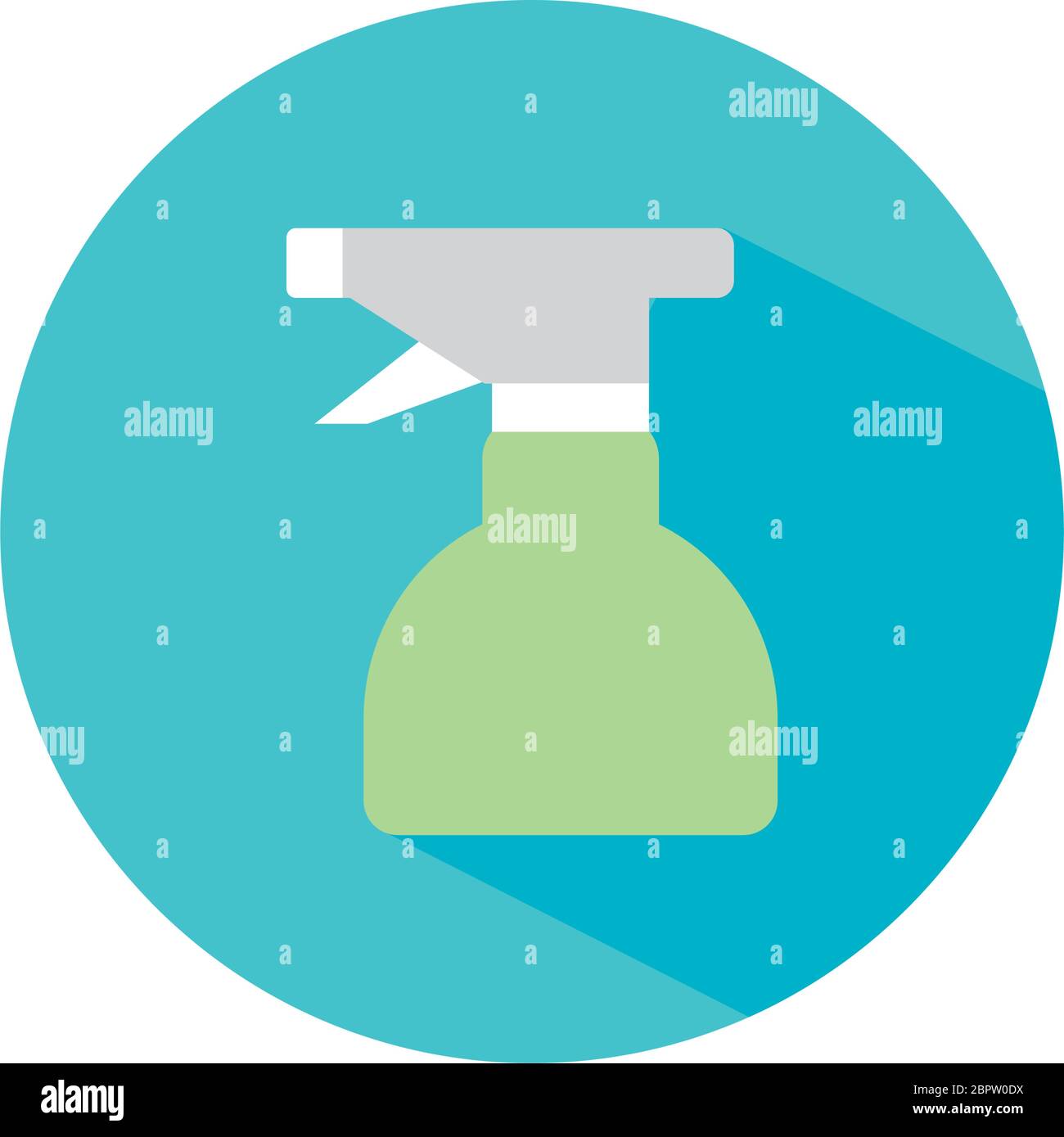 stop the spread concept, srpay bottle icon over white background, block ...