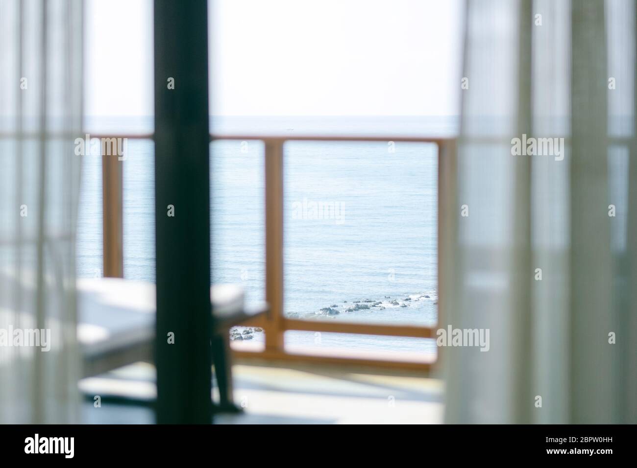 Living room with a beach view hi-res stock photography and images - Alamy