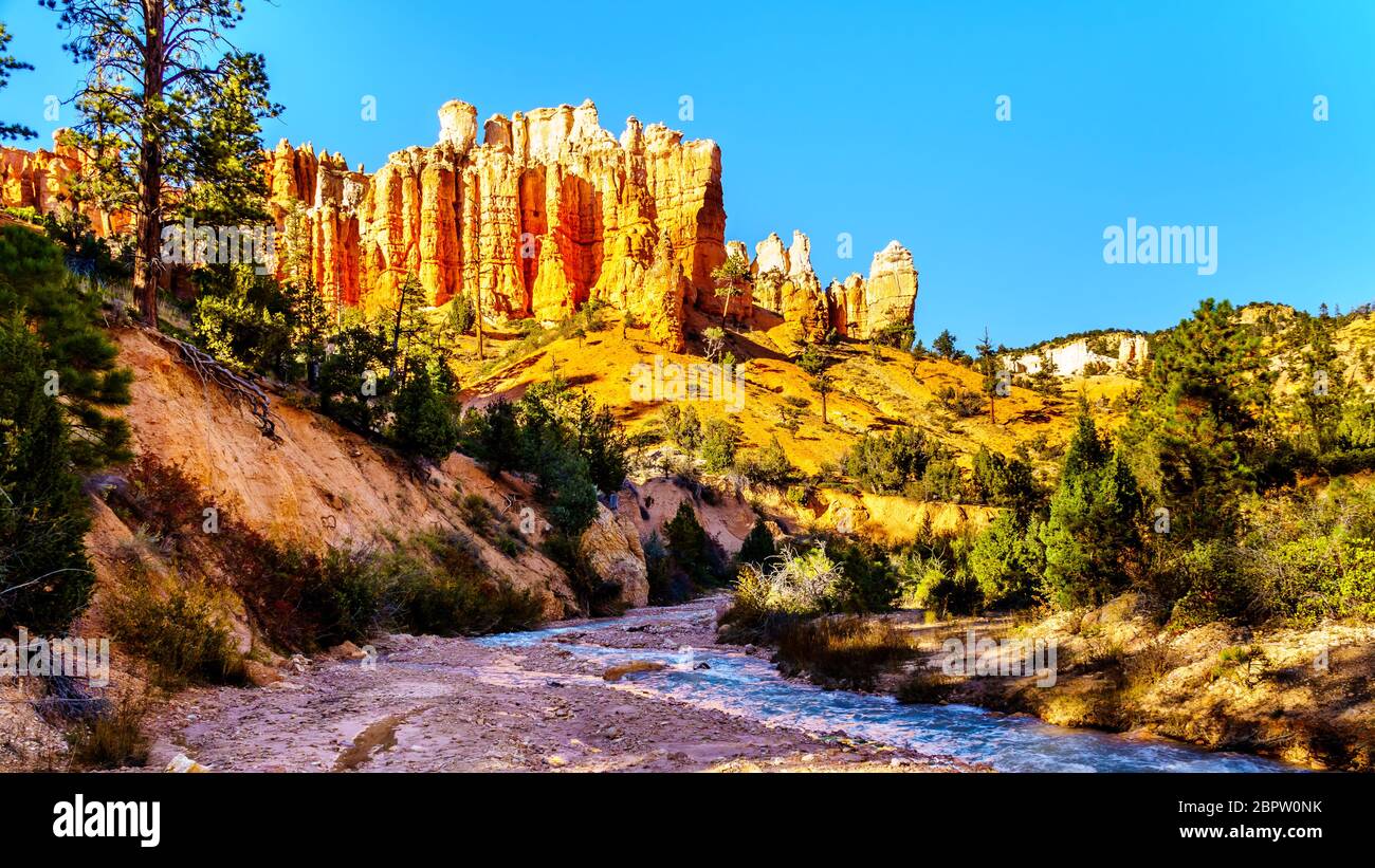 Water of the Tropic Ditch flowing through the vermilion colored ...