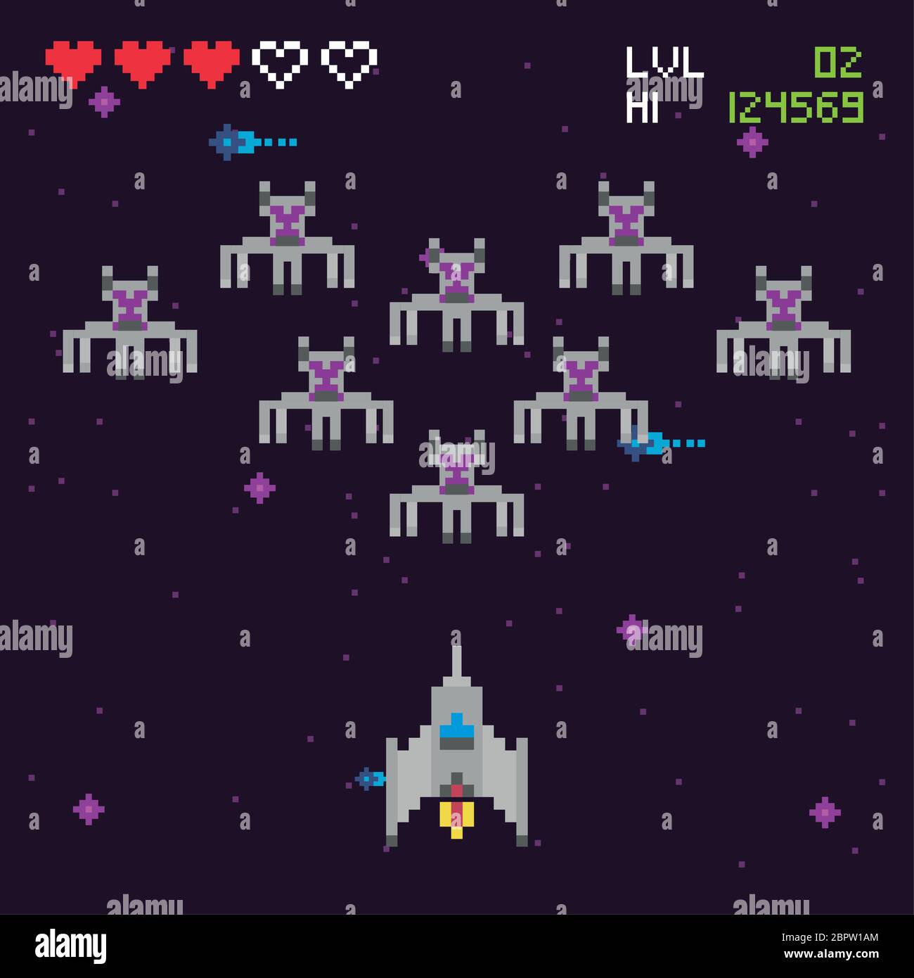 Pixel aliens hi-res stock photography and images - Alamy