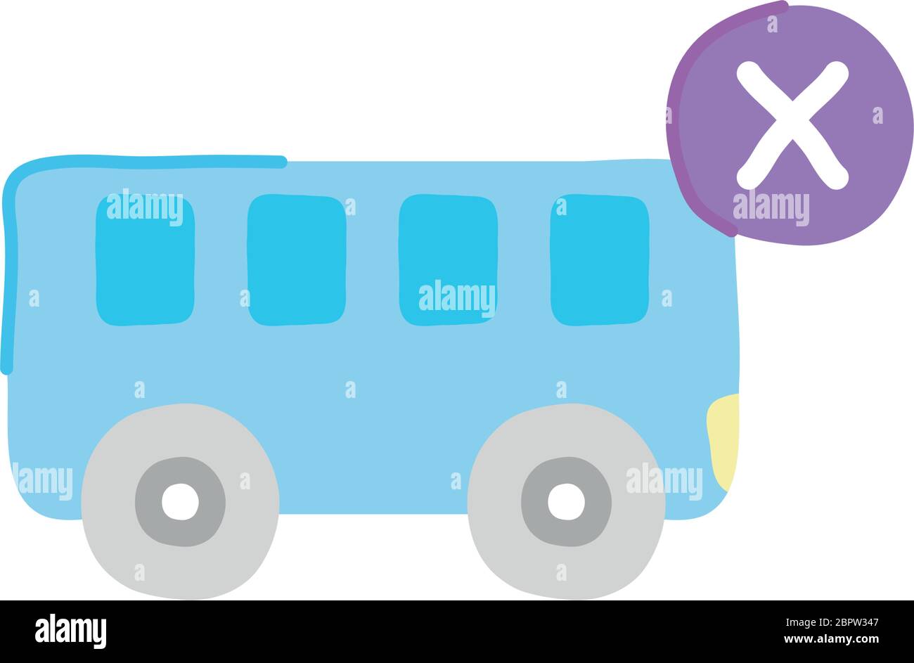 forbidden to be transported by bus symbol, bus with cross icon over ...