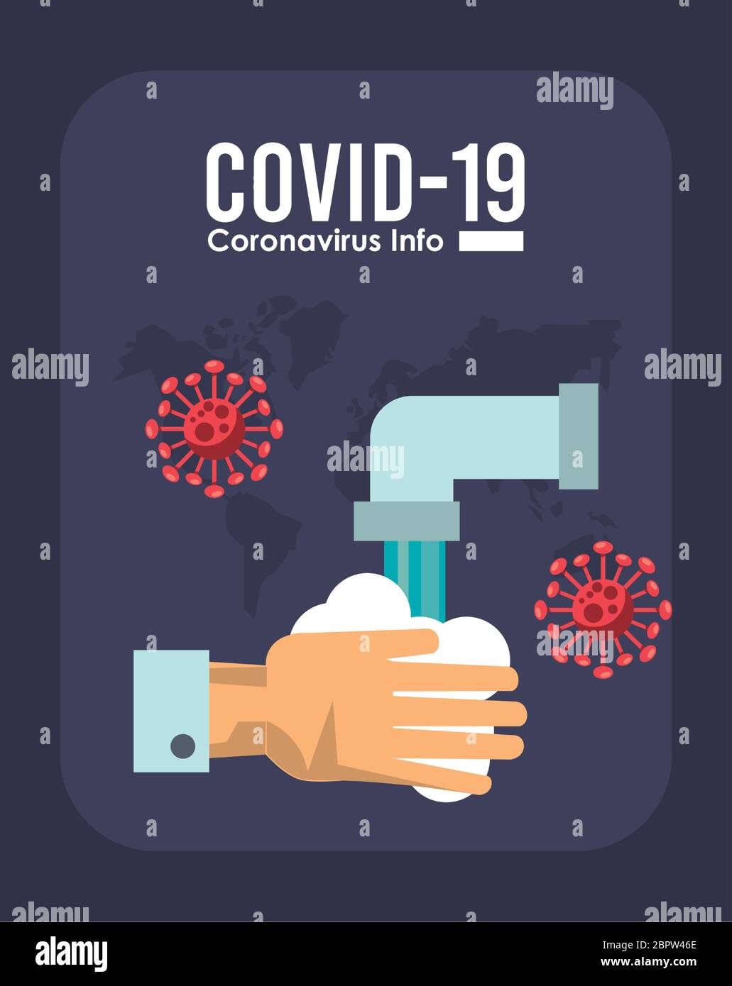 corona virus infographic with hands washing Stock Vector Image & Art ...