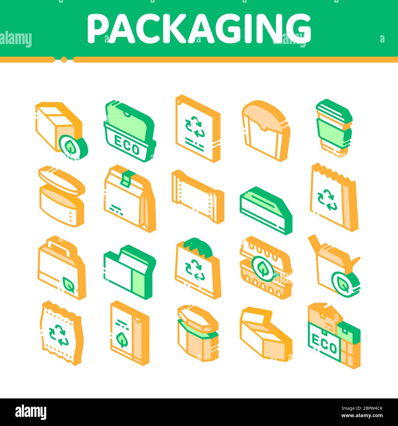 Packaging Isometric Icons Set Vector Stock Vector Image & Art - Alamy