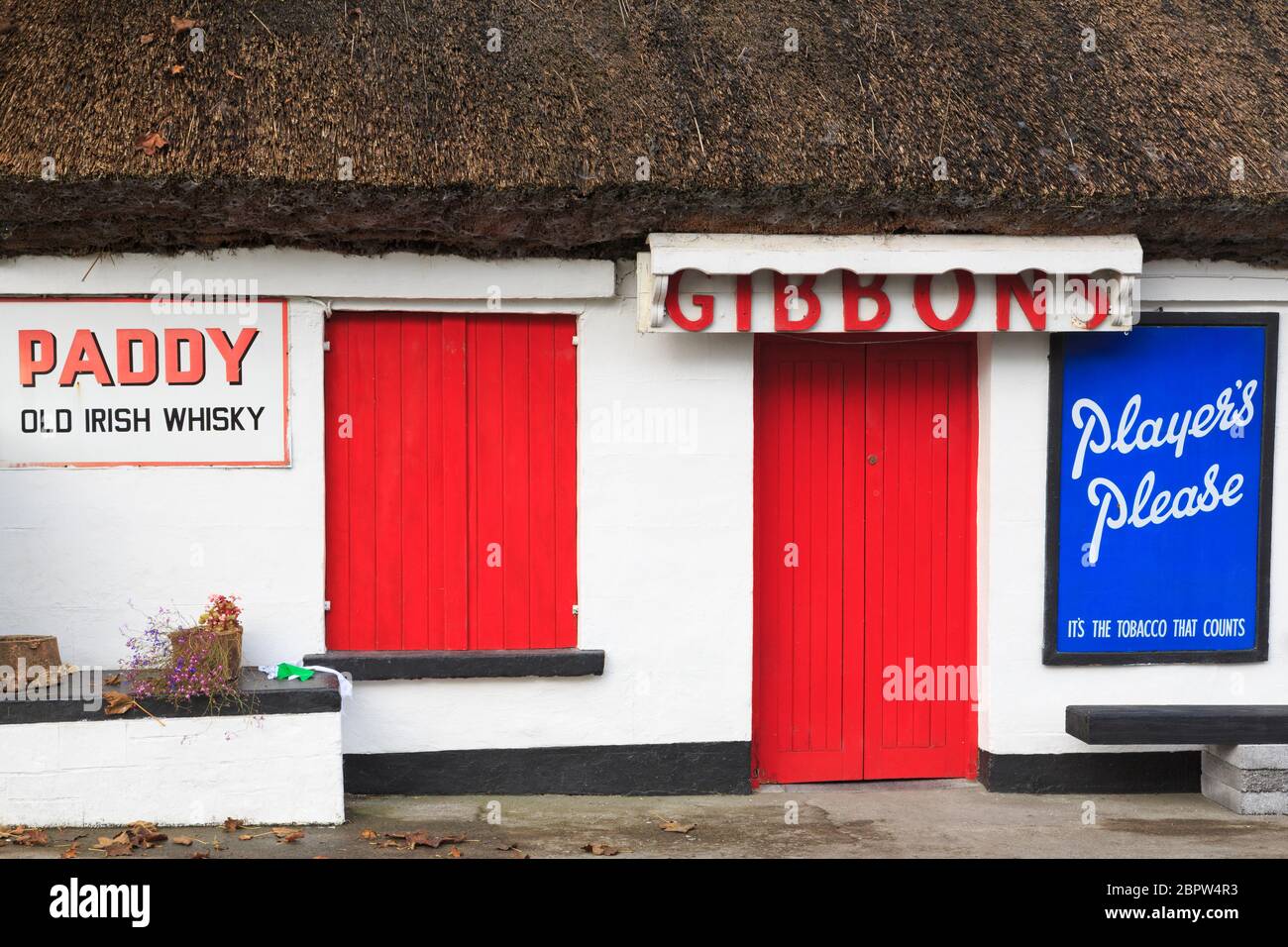 Thatched Pub in Neale Village,County Mayo,Connaught,Ireland,Europe ...