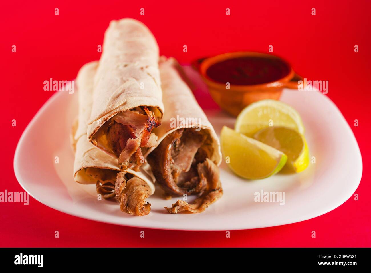 Mexican tacos Arabes is traditional taco street food in Puebla Mexico ...