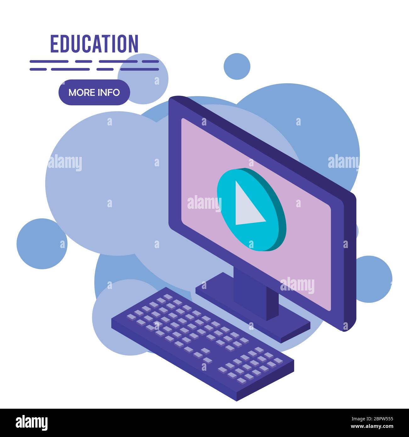 desktop computer education online tech Stock Vector Image & Art - Alamy