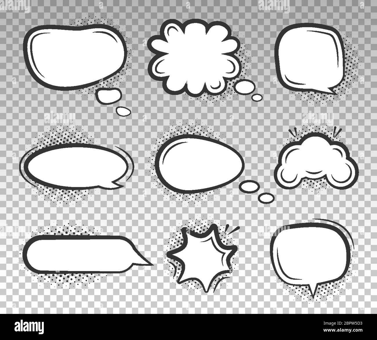 Cartoon clouds Black and White Stock Photos & Images - Alamy