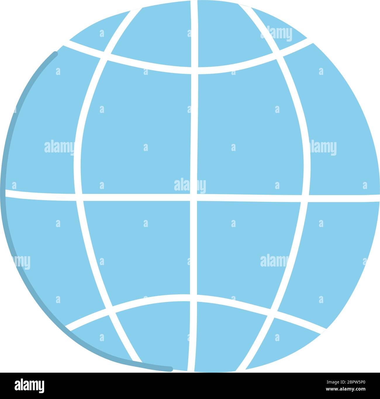 global sphere icon over white background, flat style, vector ...