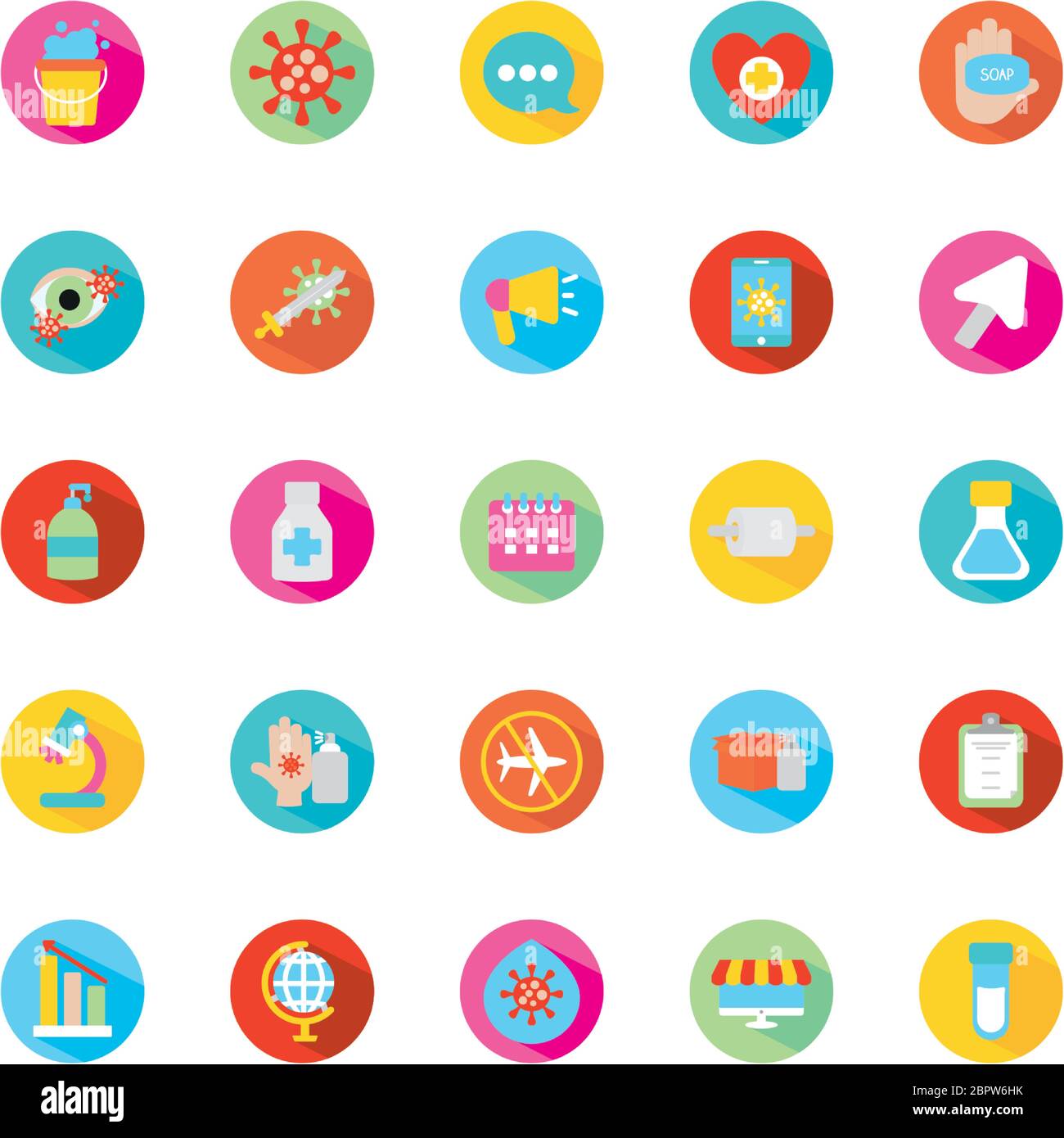 cursor and stop the spread icon set over white background, block flat ...