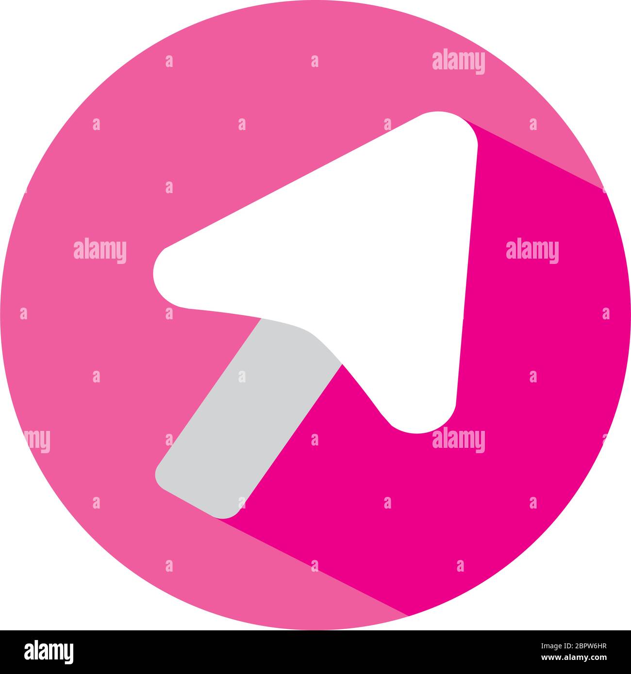 web cursor icon over white background, block flat style, vector ...