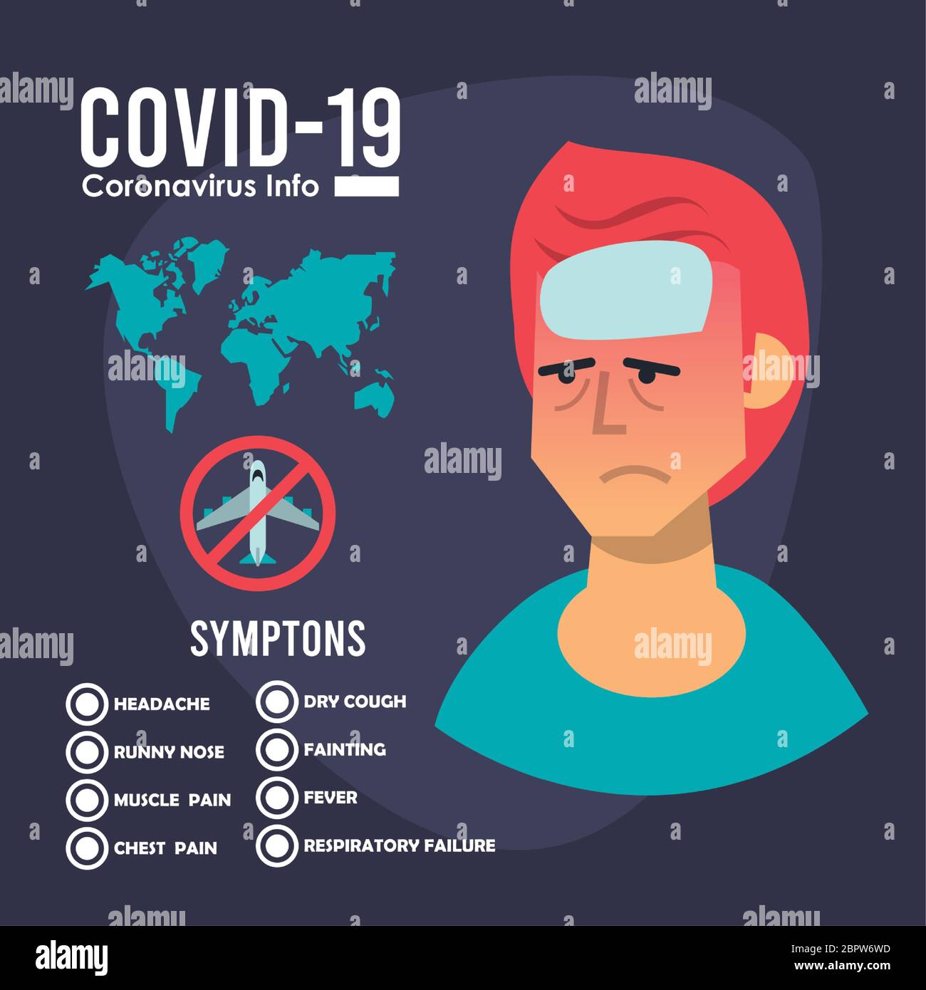 corona virus infographic with symptoms Stock Vector Image & Art - Alamy