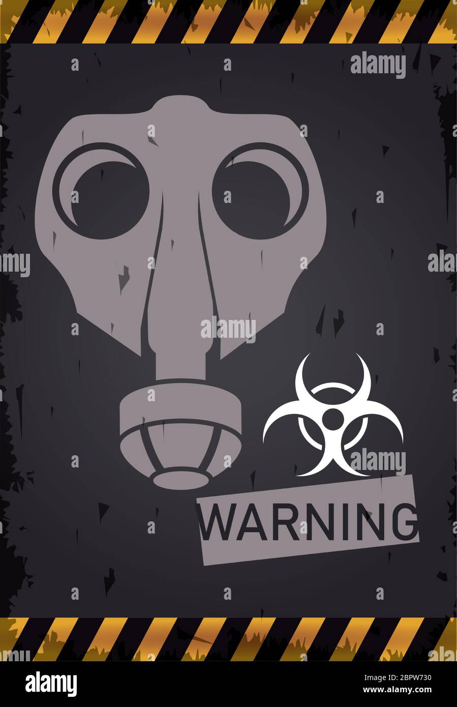 warning danger virus poster with mask and biohazar symbol Stock Vector ...
