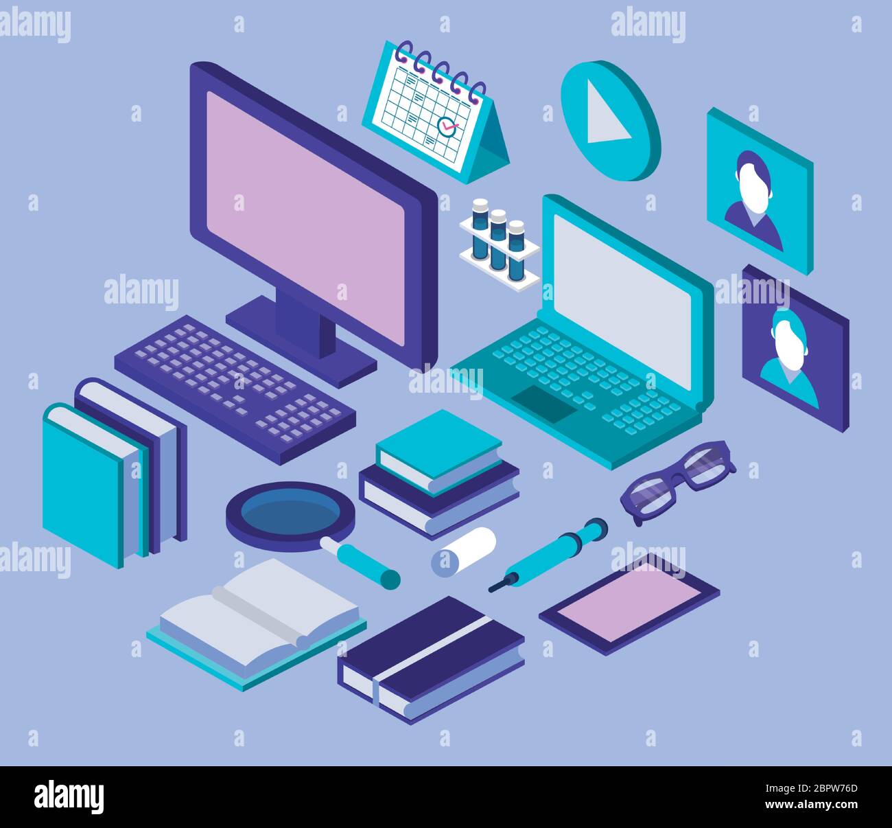 desktop and laptop education online tech Stock Vector Image & Art - Alamy