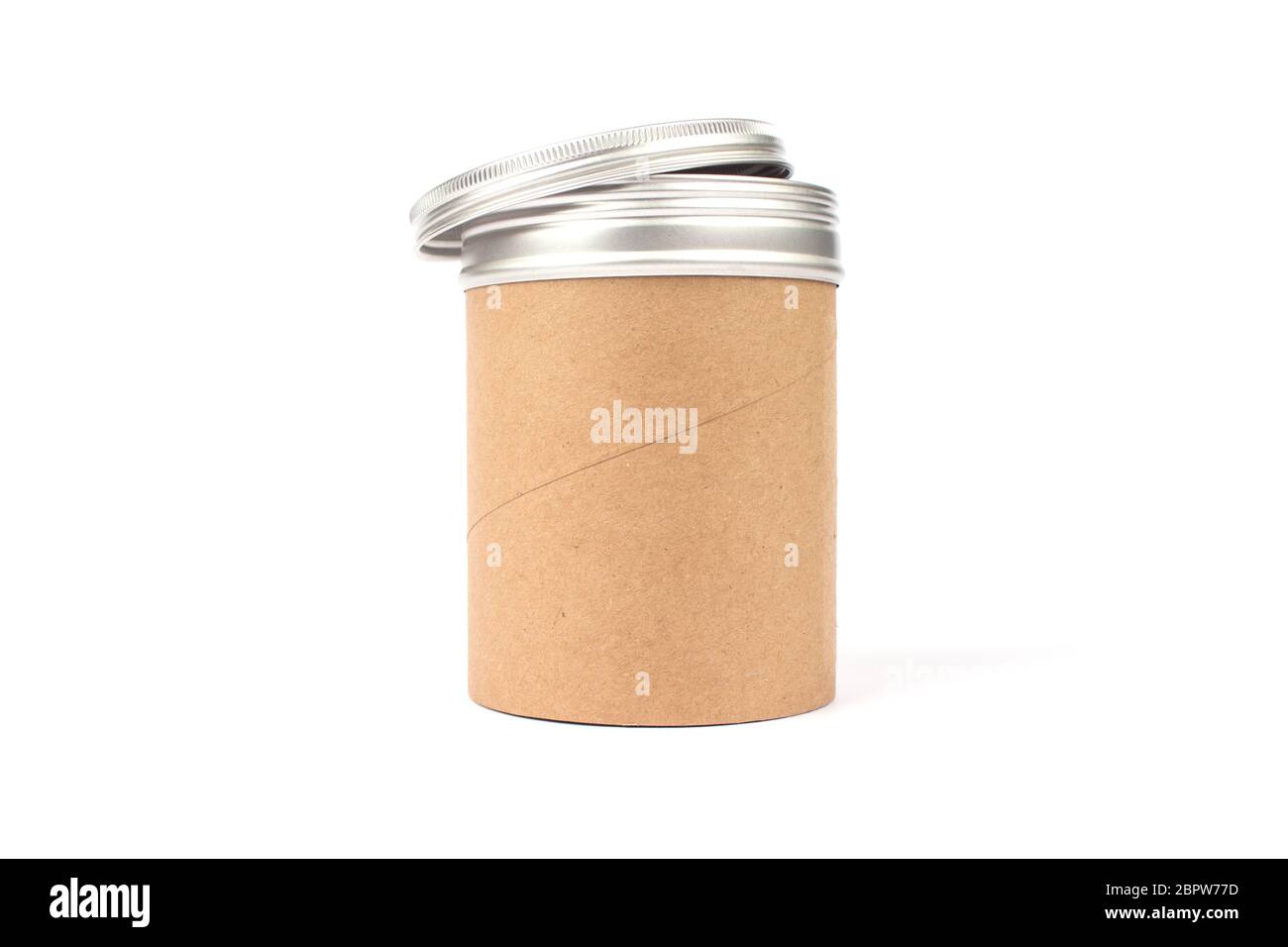 Biodegradable recycling paper tube with metal lid as alternative ...