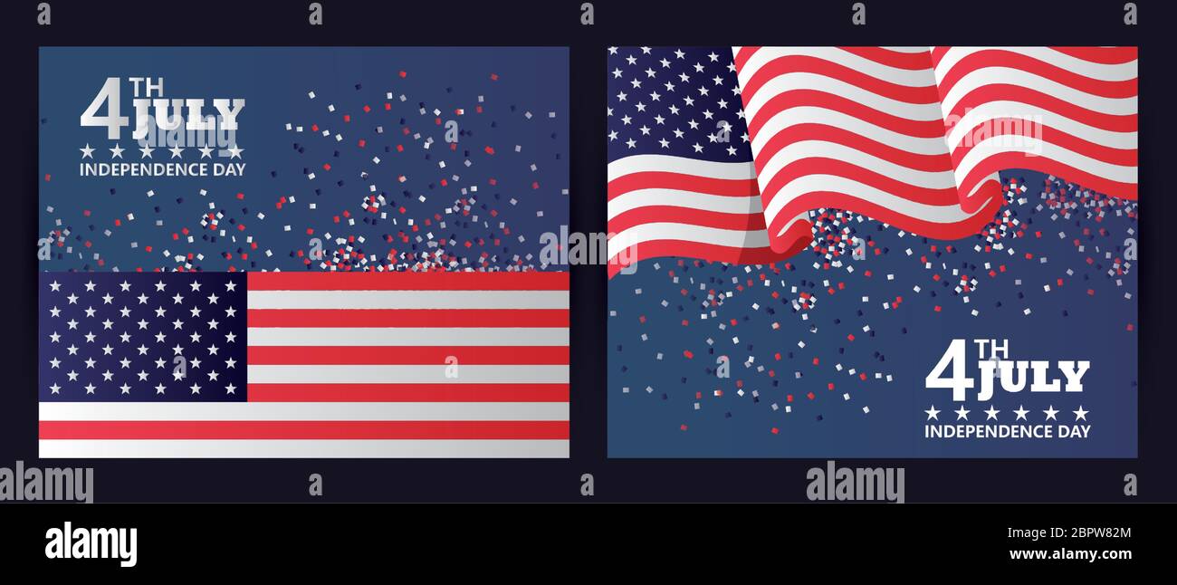 4 july celebration usa flags Stock Vector Images - Alamy