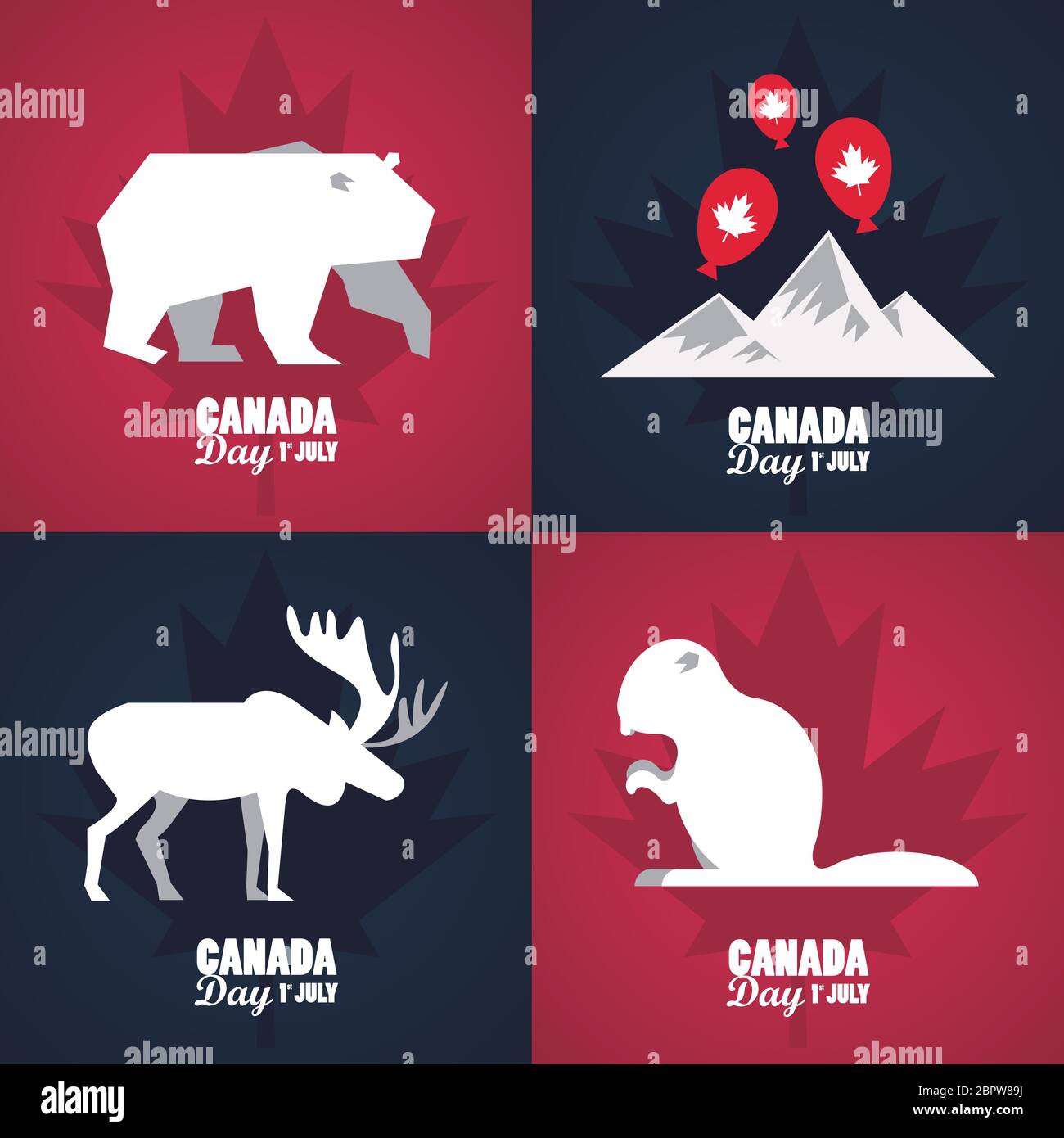 Canada mountains animals Stock Vector Images - Alamy