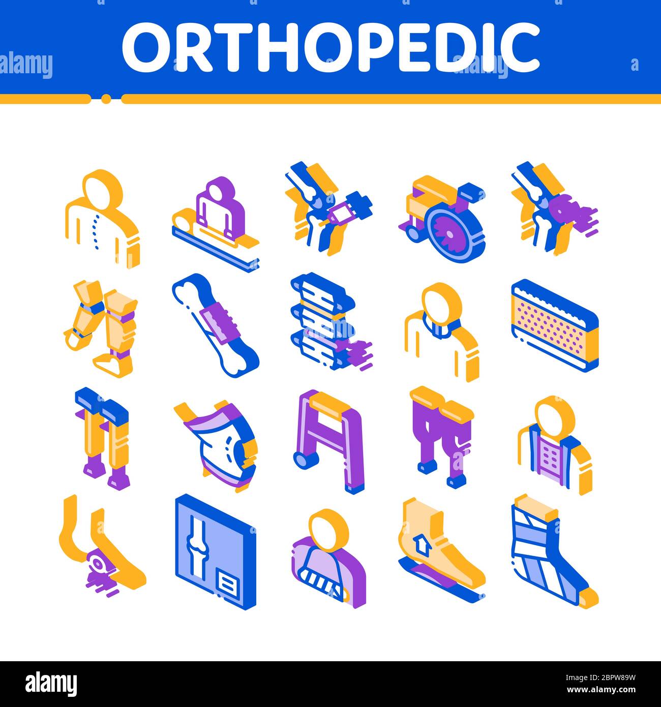 Orthopedic Isometric Icons Set Vector Stock Vector Image & Art - Alamy
