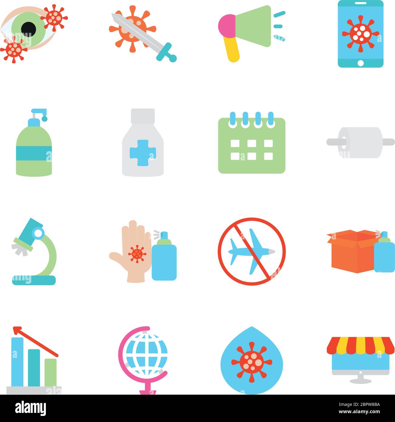 calendar planner and stop the spread icon set over white background ...