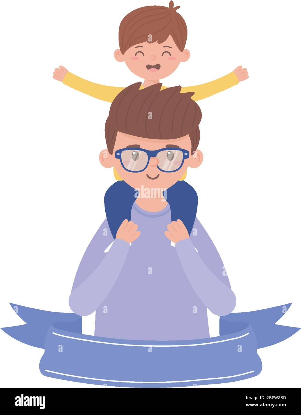 Father and son design, Family relationship and generation theme Vector ...