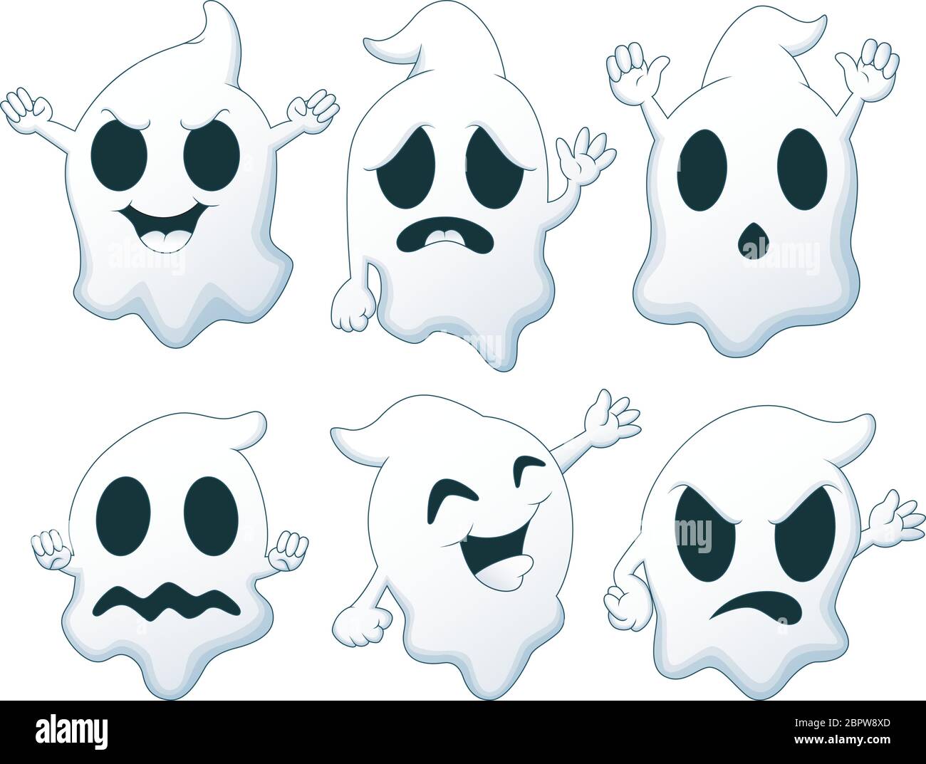 Set of Halloween ghost cartoon Stock Vector Image & Art - Alamy