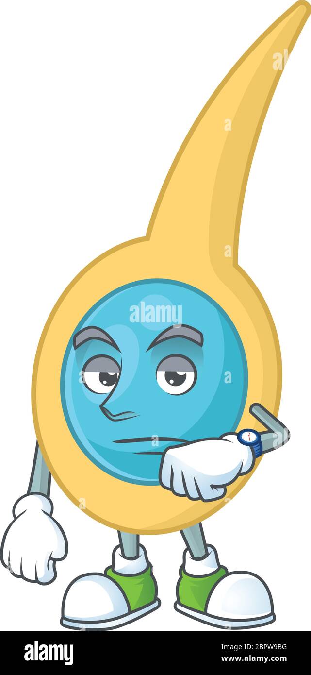 Clostridium tetani showing waiting gesture cartoon design concept Stock ...