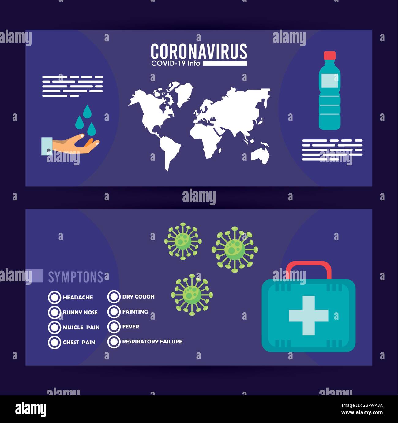 corona virus infographic with prevention methods Stock Vector Image ...