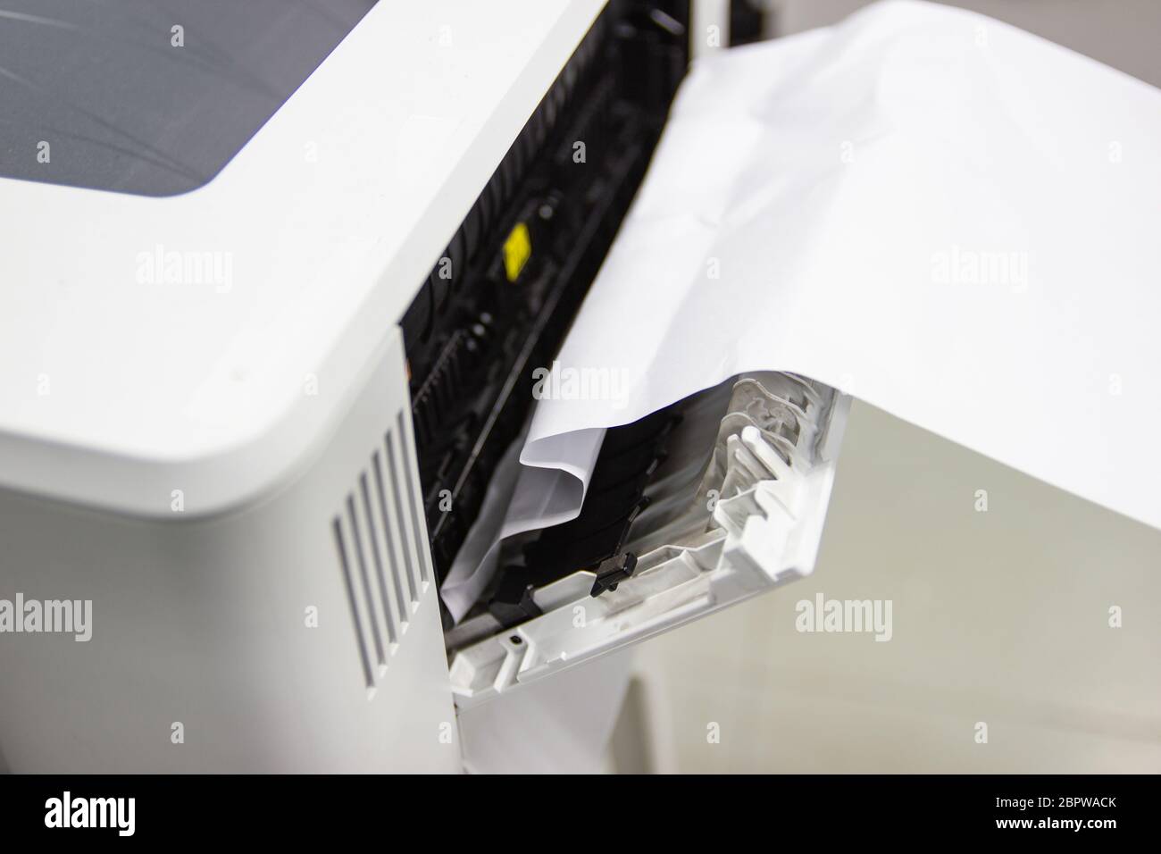 Paper A4 Stuck In Printer At Office, concept repair printer Stock Photo ...