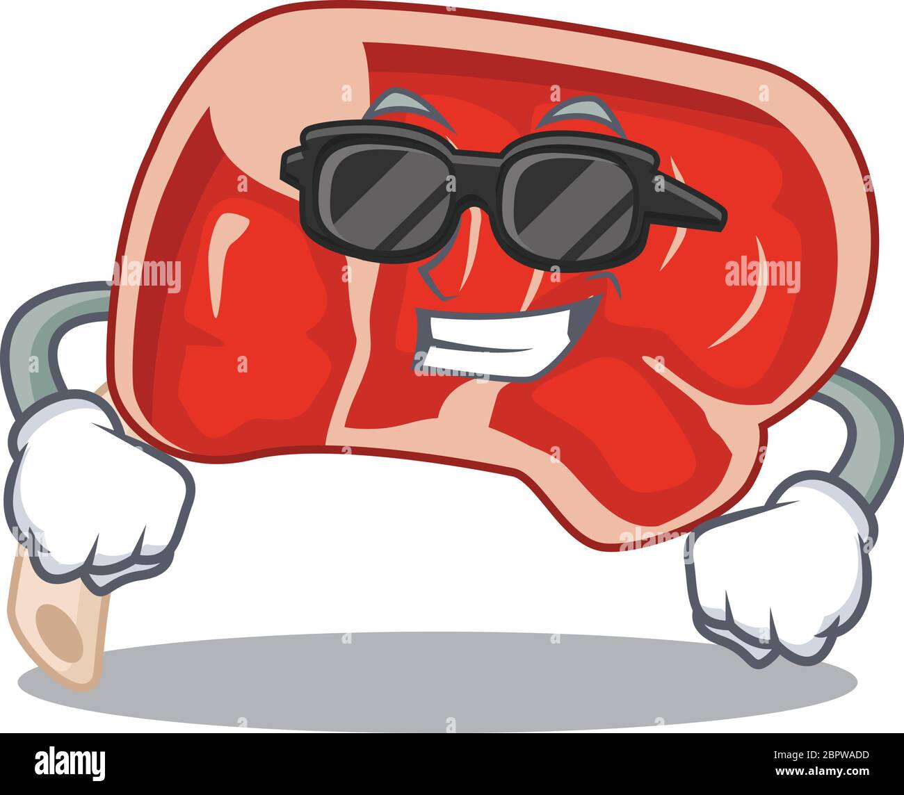 cartoon character of prime rib wearing classy black glasses Stock ...