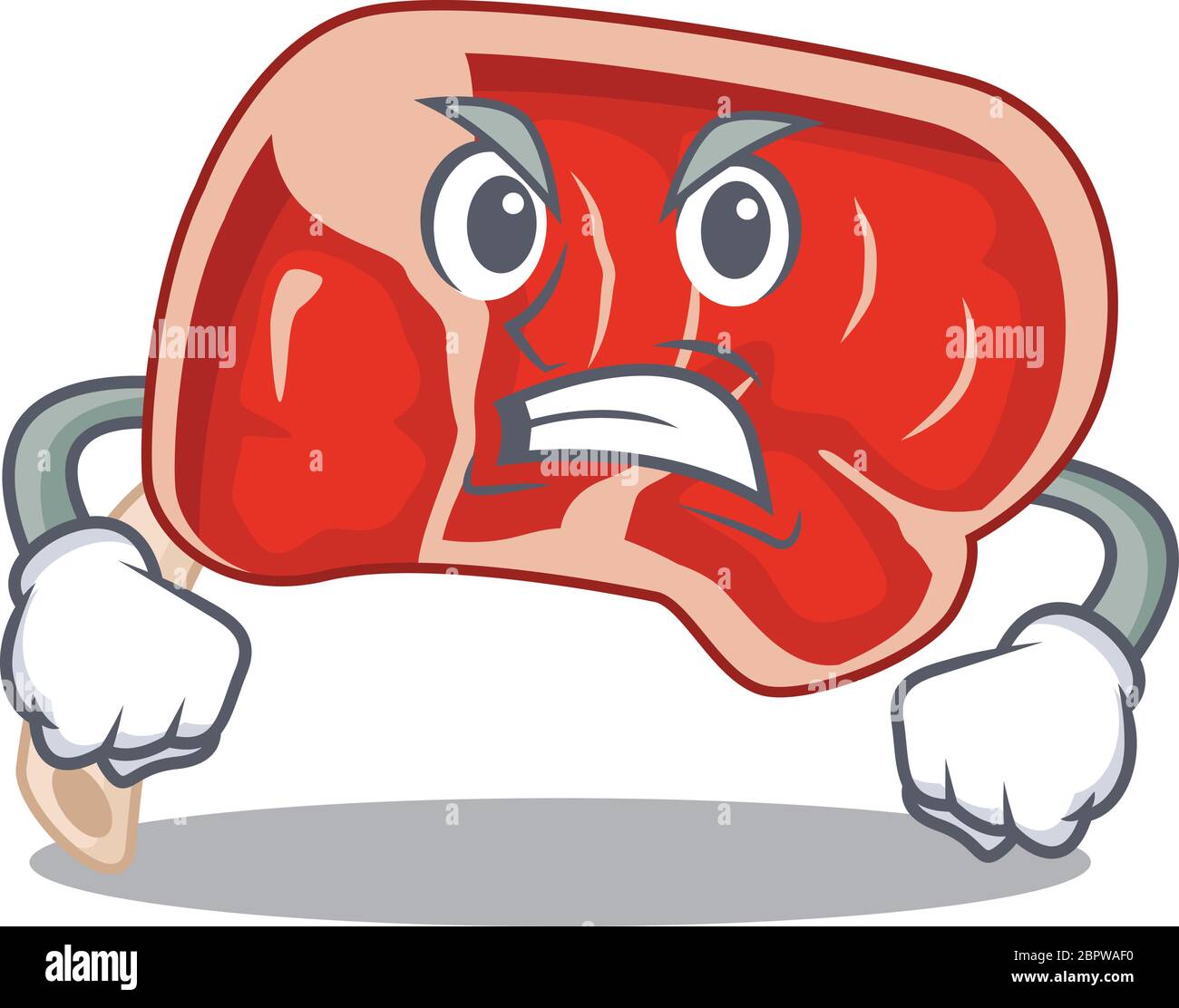 A cartoon picture of prime rib showing an angry face Stock Vector Image ...
