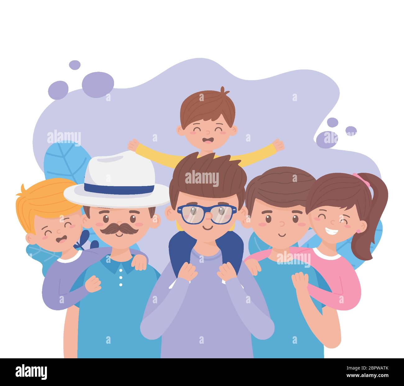 Fathers sons and daughters design, Fathers day celebration and love ...