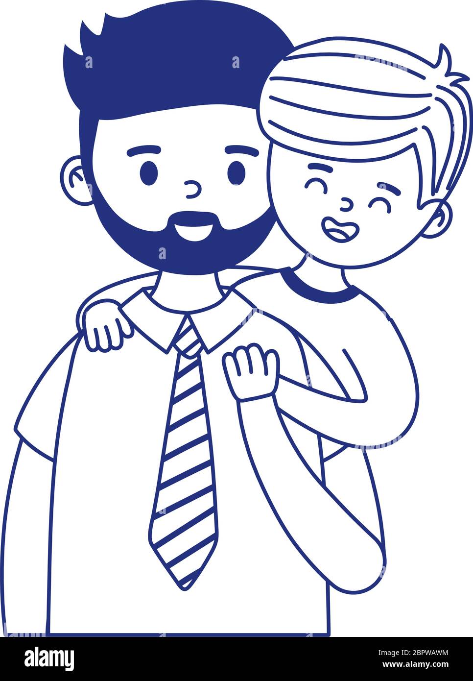 Father and son design, Family relationship and generation theme Vector ...