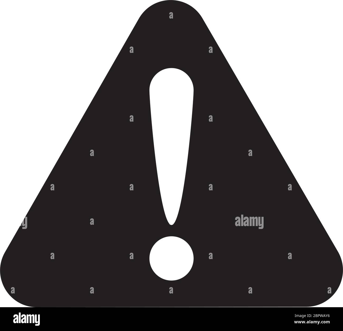 Exclamation mark inside triangle silhouette style icon design, Alarm ...
