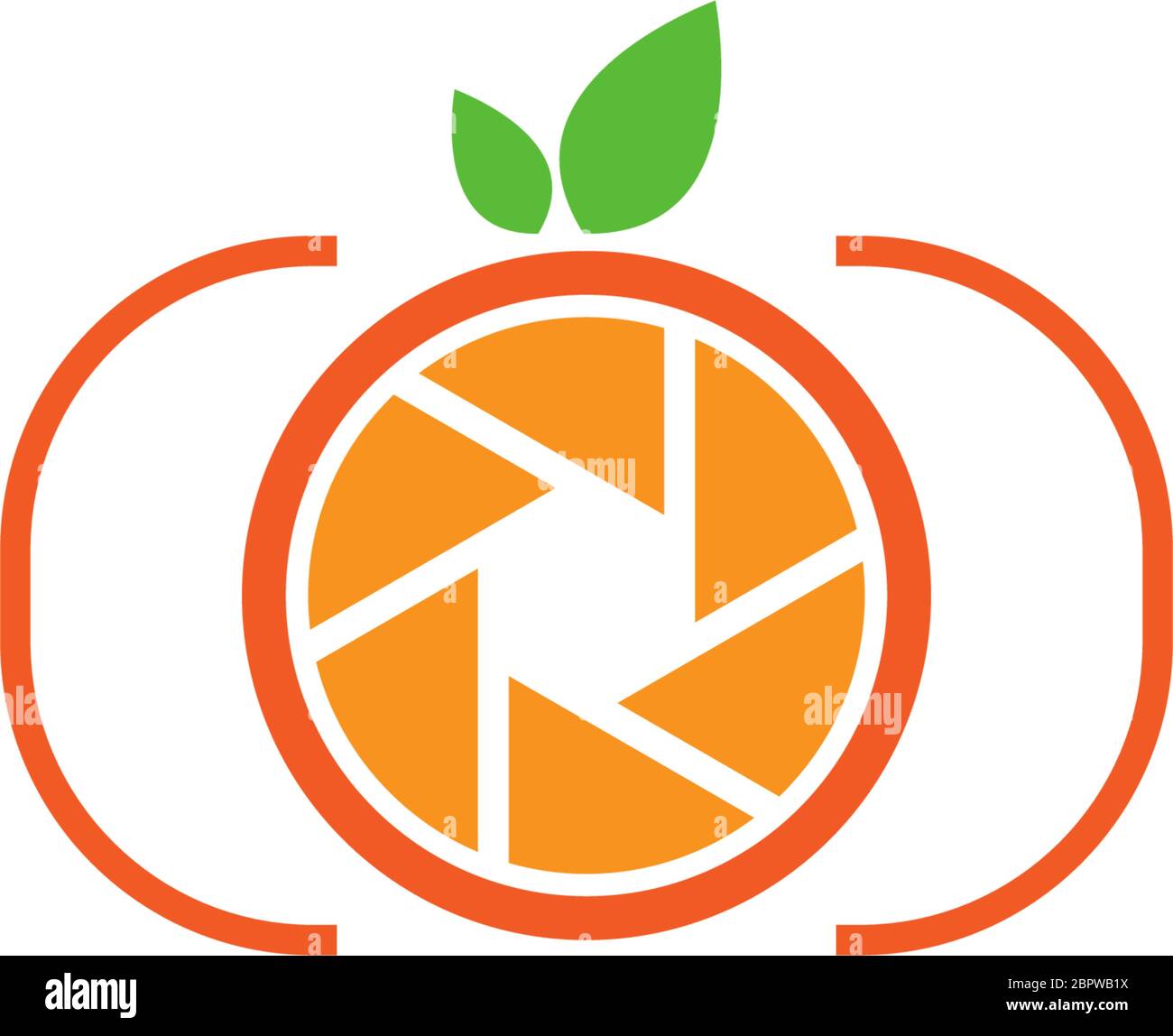 Camera shutter logo orange illustration Stock Vector Image & Art - Alamy