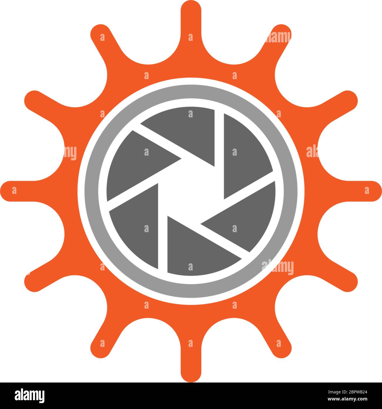 Camera shutter logo gear illustration Stock Vector Image & Art - Alamy