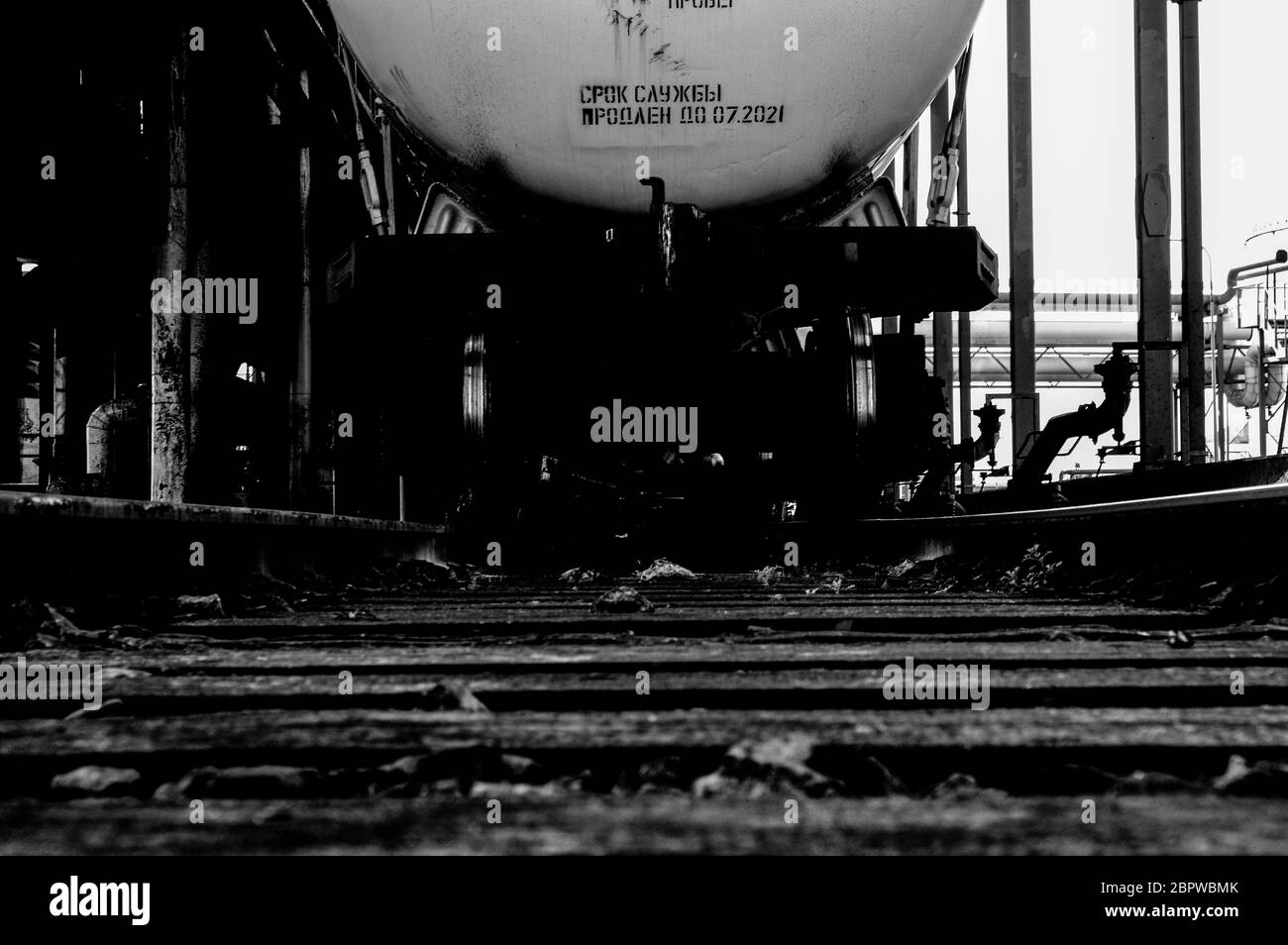 Cargo train wagons Black and White Stock Photos & Images - Alamy