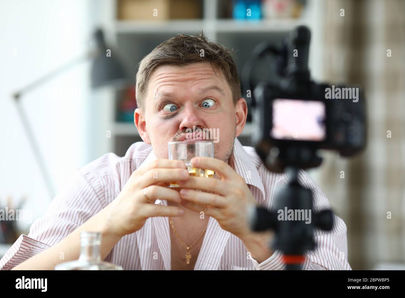Drunk face expression hi-res stock photography and images - Alamy