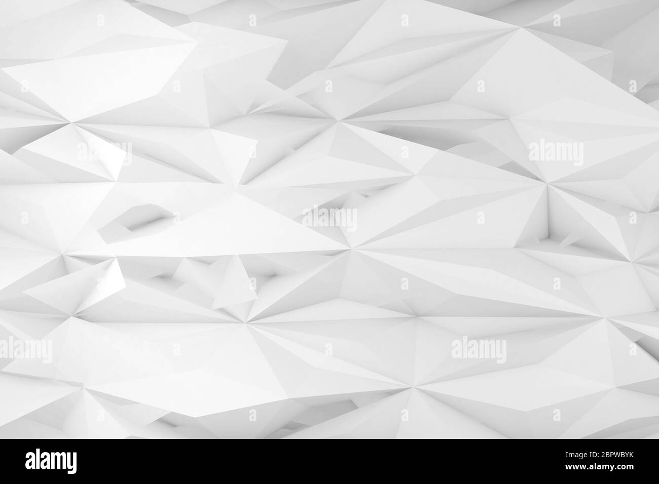 Abstract white triangulated background, low poly mesh pattern, 3d ...