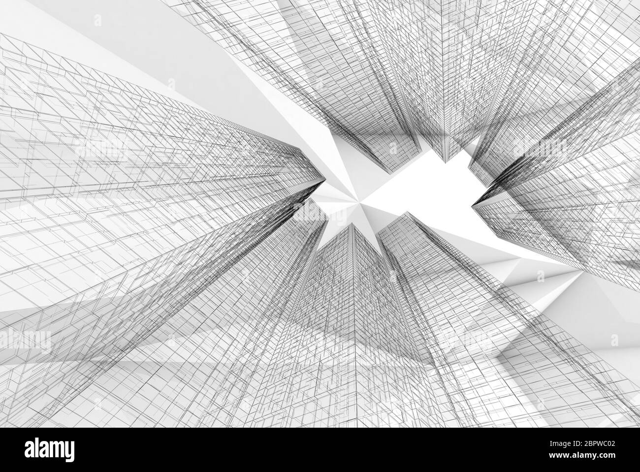 Wire frame building drawing hi-res stock photography and images - Alamy