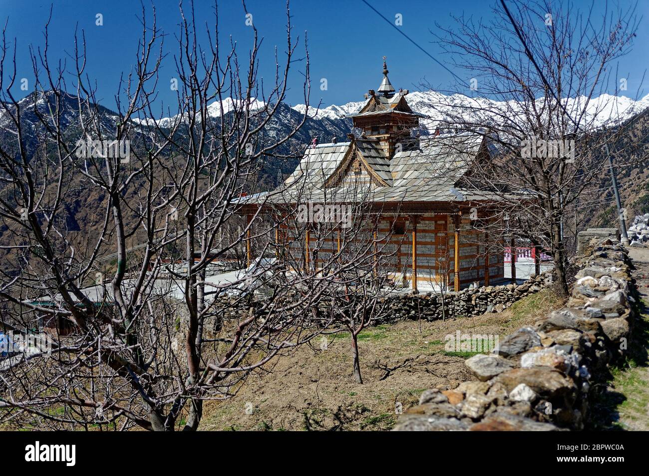 Newly built Hindu temple at Sarahan Stock Photo - Alamy