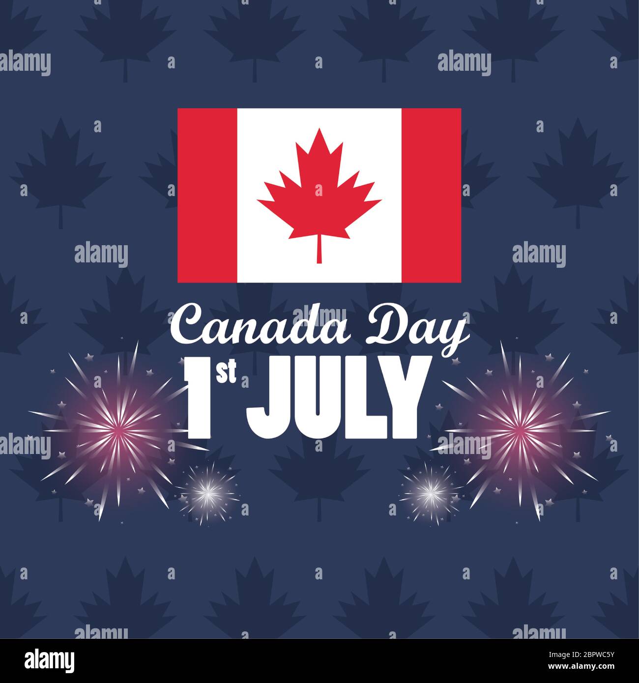 Canada day celebration fireworks Stock Vector Images - Alamy