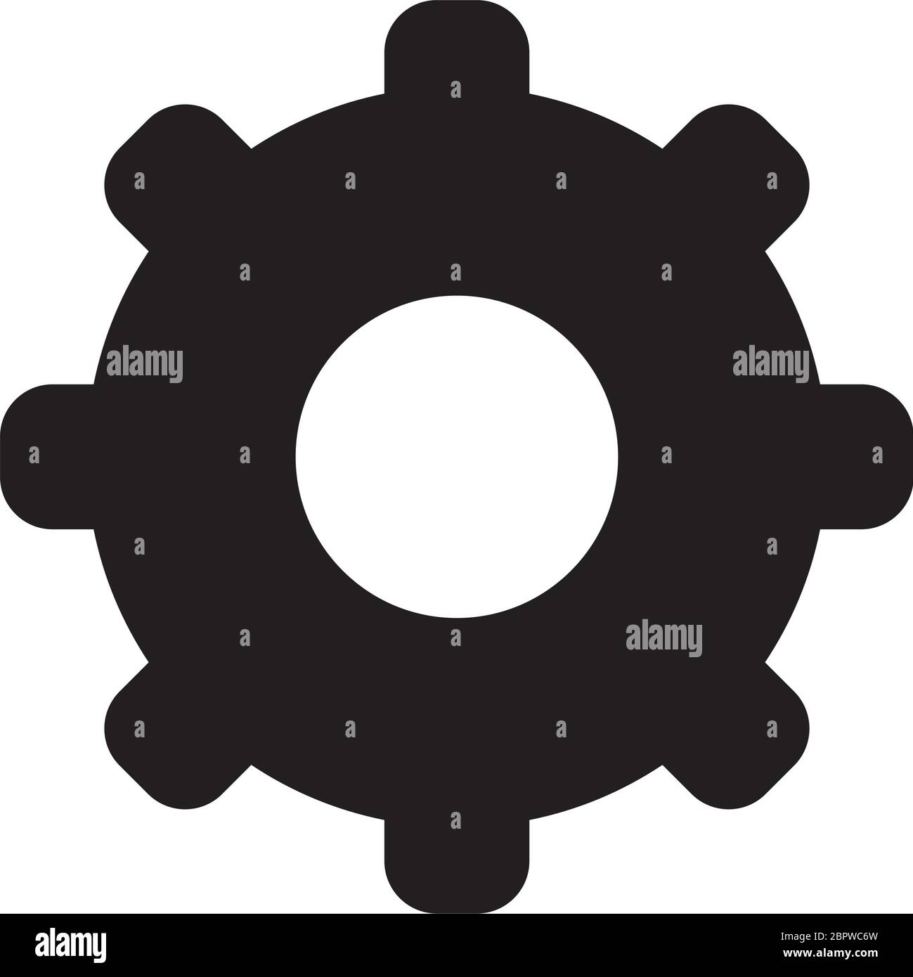 Gear silhouette style icon design, construction work repair machine ...