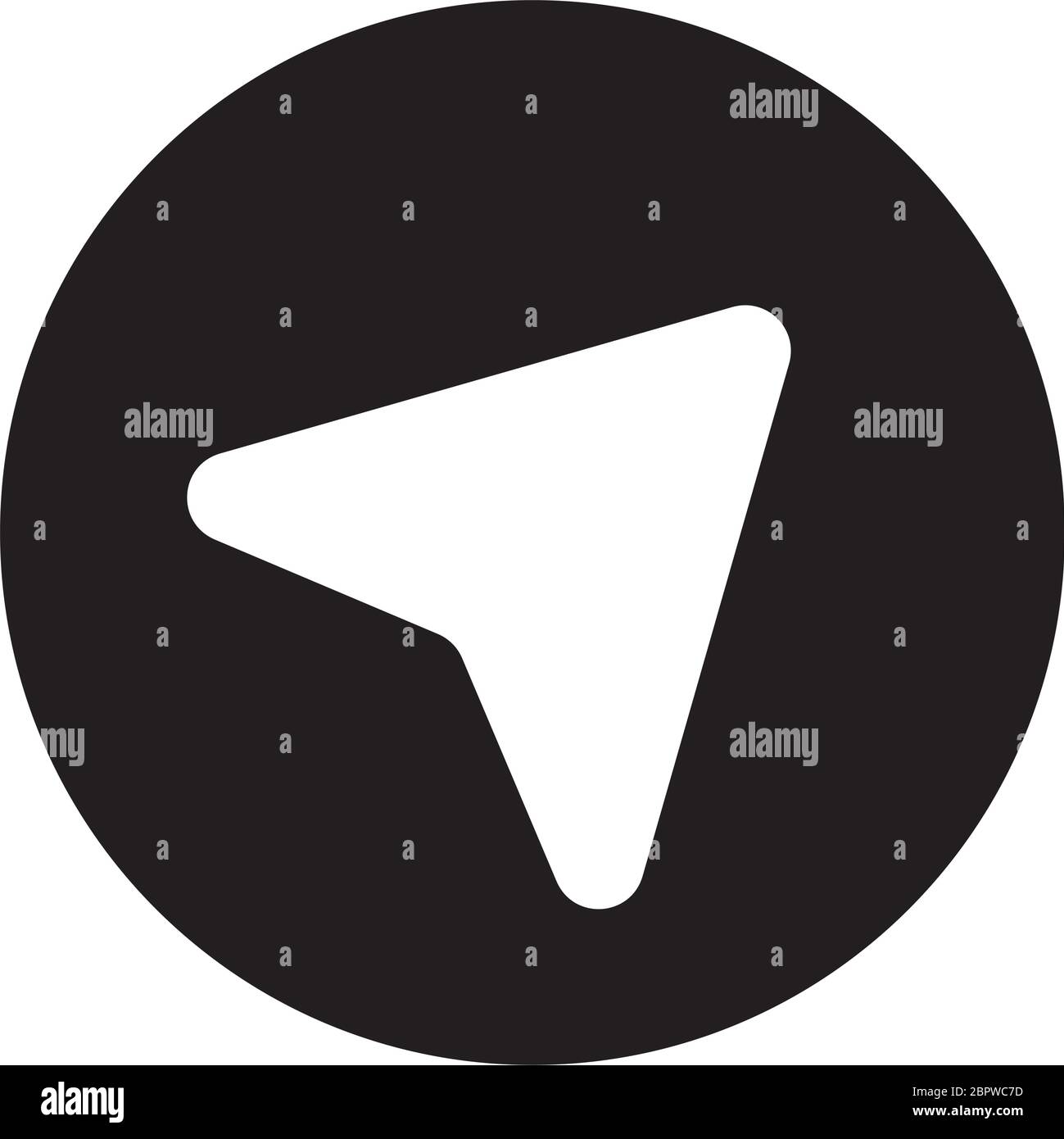 Gps arrow silhouette style icon design, Map travel navigation route ...