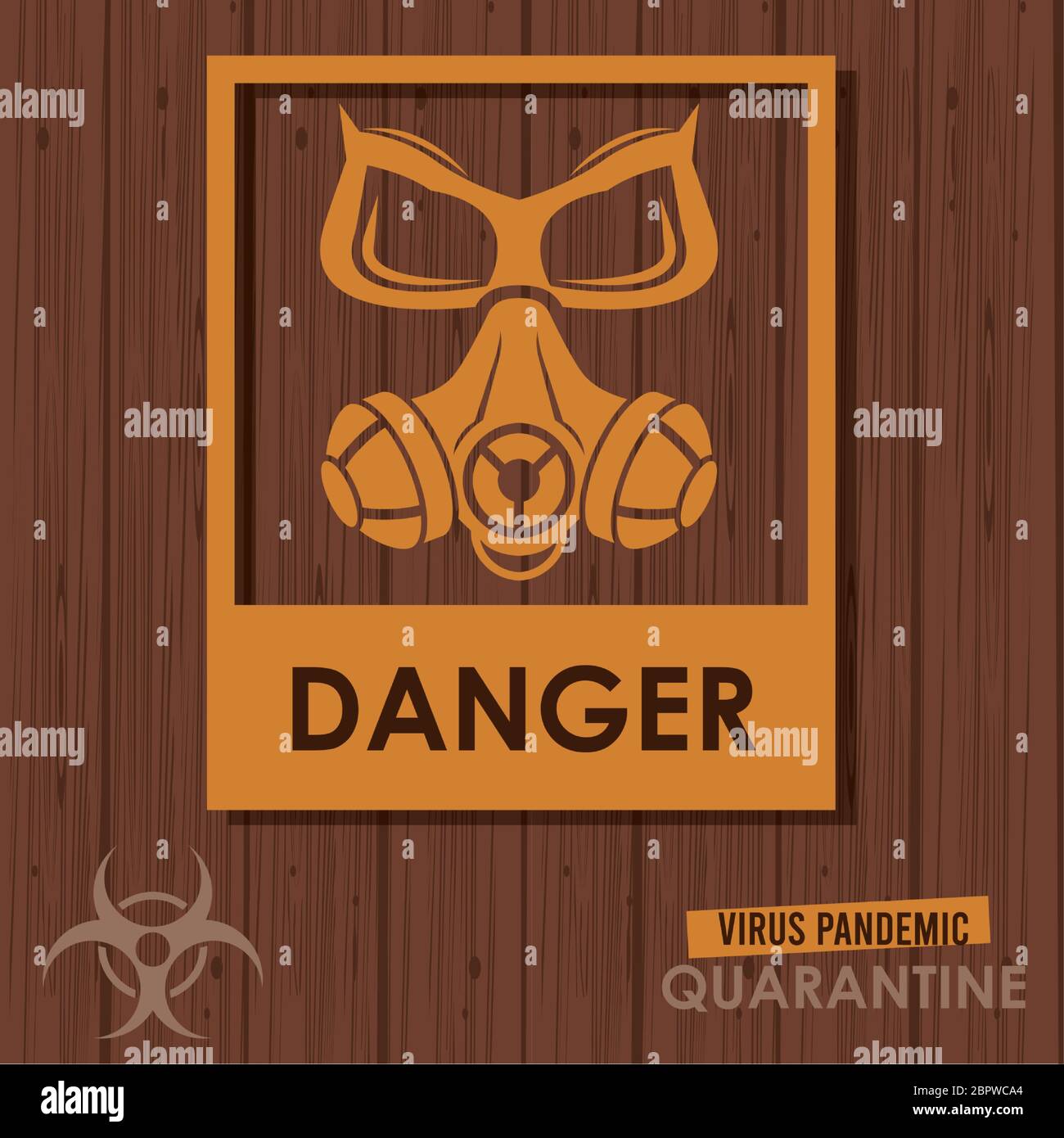 warning danger virus poster with mask and biohazar symbol Stock Vector ...